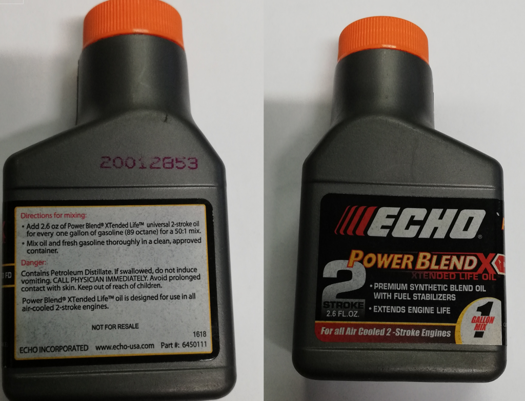 Echo Power Blend Xtended Life Oil 2 Stroke 2.6FL.oz 100ml #6450111 ...